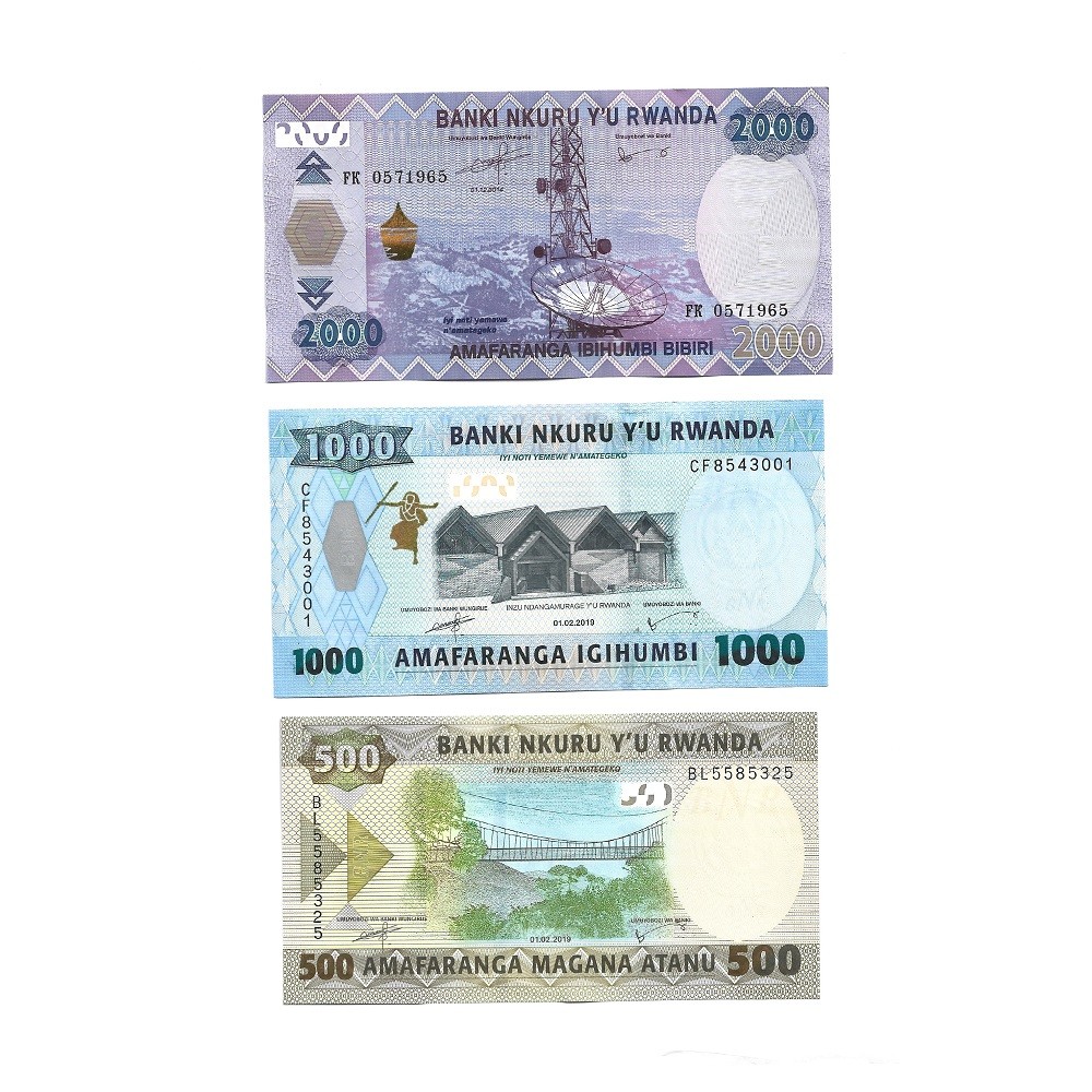 Rwanda banknotes Uncirculated set - Numismatics Shop